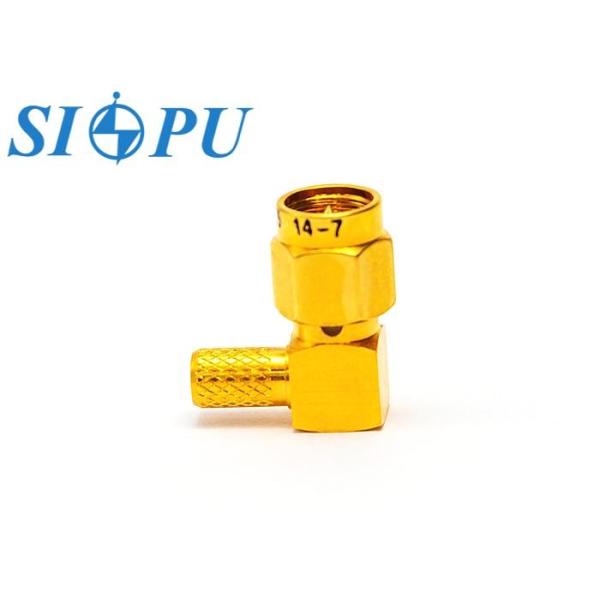 Quality SMA Male Right-Angle RF Coaxial Connector – 90° for RG142B/U Cable for sale
