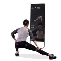Quality LCD Screen Interactive Home Gym Mirror Floor Standing For Exercise Sport ODM for sale