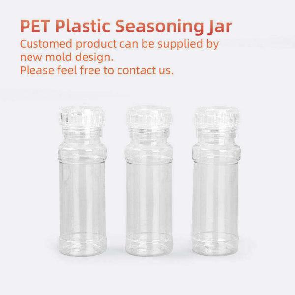 Quality 250ml PET Spice Bottles Condiments Salt And Pepper Containers for sale