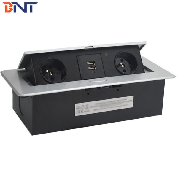 Quality Zinc Alloy Material Tabletop Pop Up Hidden Outlet Keep Product In Stock With French Power Plug for sale