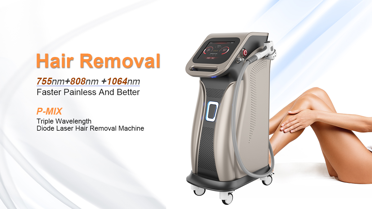 Vertical Triple Wavelength Diode Laser Hair Removal System