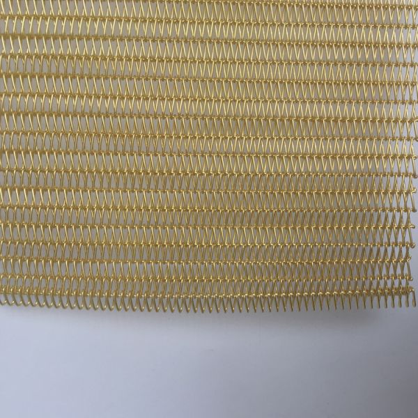 Quality Architectural Round Wire Spiral Link Mesh , Decorative Woven Mesh For Stairway for sale