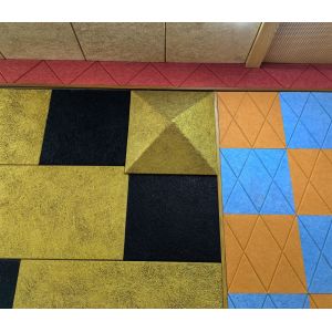 Quality Pyramid Cement Bonded Wood Wool Ceiling Panels 50mm FSC Certified for sale