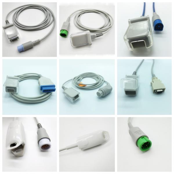 Quality Siemens 7 Pin Spo2 Sensor Cable TPU Material 2.2 Meter For Medical Equipment for sale