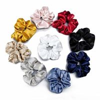Quality 100% Mulberry Silk Head Wrap For Edges , 1cm Silk Hair Scrunchy for sale