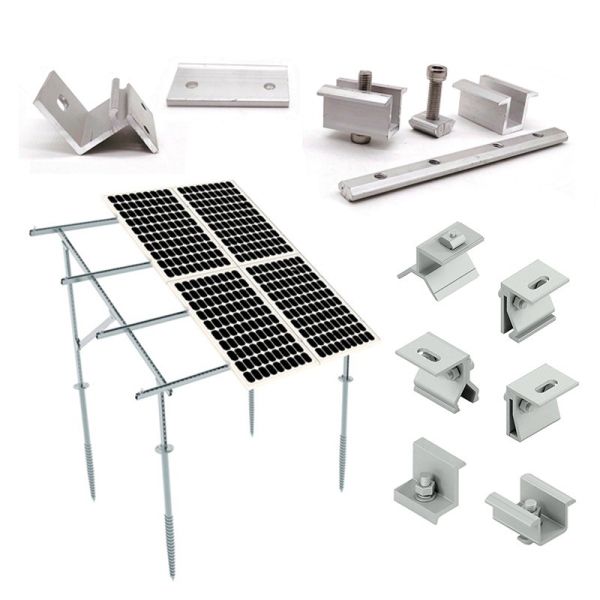 Quality Anodized PV Solar Panel Installation Ground Mounting System for Maximum for sale