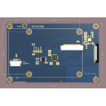 Quality 4.3" Raspberry Pi Module 800x480 MIPI IPS TFT LCD Module Display Monitor Screen for sale