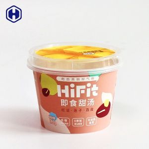 Quality Hot Soup Plastic Coffee Cups Heat Resistant Instant Food Packaging for sale