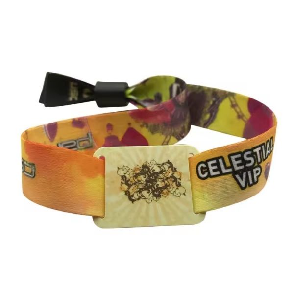 Quality Single or Double-sided Printing RFID Wristbands in Satin Fabric for Event for sale
