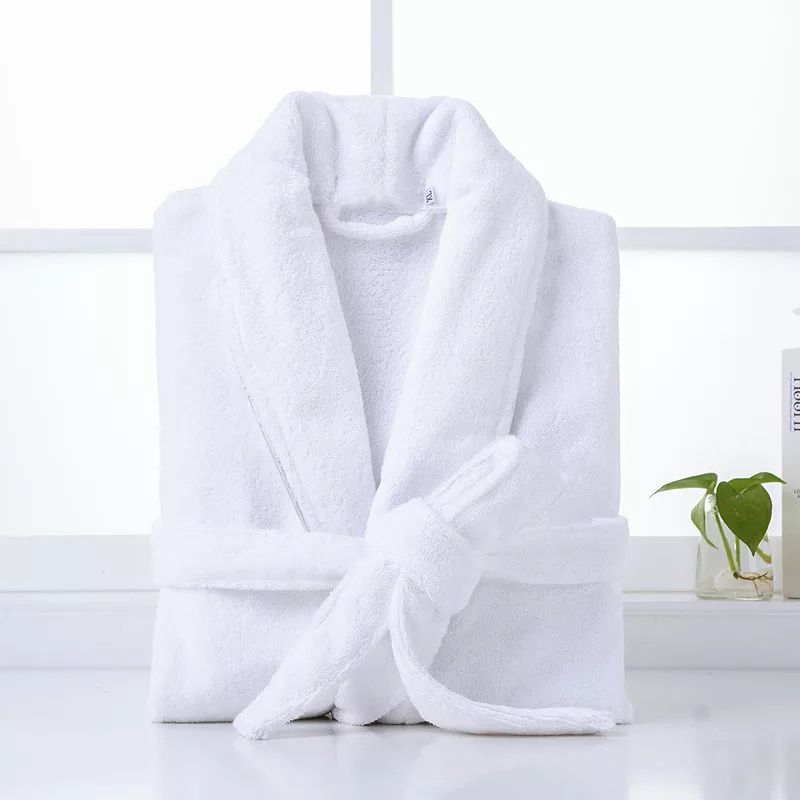 Custom Soft 100% Cotton Luxury Terry Velour Hotel Robes Bathrobe