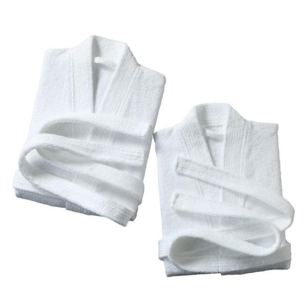 Quality Unisex Cotton Terry Bathrobe Soft With Pure Colour Pattern Durable Stitching for sale