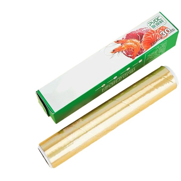 Quality Fresh Safe Transparent PVDC Food Wrap Cling Film Roll For Vegetable  Customized for sale