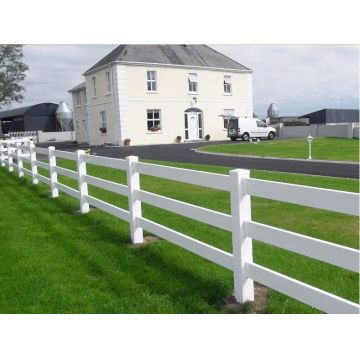 Quality 2m Height White Color 4 Rails PVC Vinyl Horse Farm Fence for sale