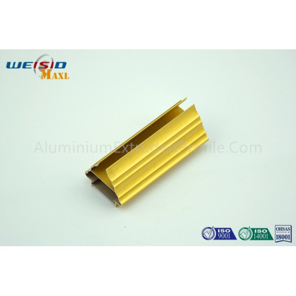 Quality Golden Color Extrusion Aluminum Profiles / Decoration Aluminium Door Frame for sale