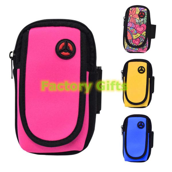 Quality Custom Portable Mobile Sports Excersie Arm Band Bag For Gifts With Phone Holder Organizer for sale