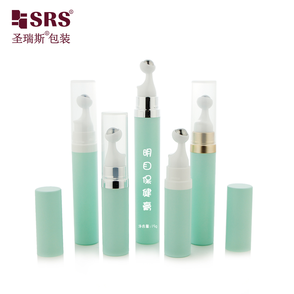 Quality A0035 7.5ml 10ml 15ml Empty Snap On Design Airless Roll On Bottle For Eye Serum for sale