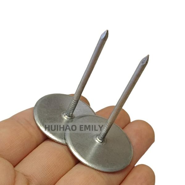 Quality Galvanized Steel Cup Head Weld Pins,12ga Insulated Cup Head Pins With Paper Base for sale
