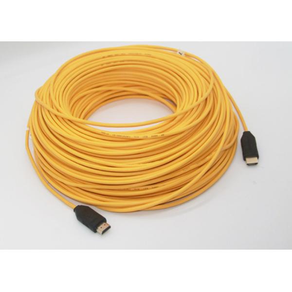 Quality 150m Pure 4K 8K HDMI Active Optical Cable LSZH Yellow Jacket 250mW Consumption for sale