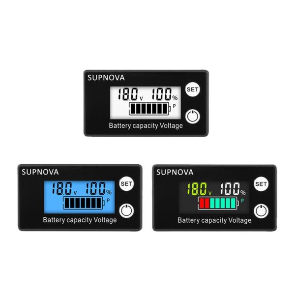 Quality Lead Acid Digital Ammeter Voltmeter Motorcycle Volt Gauge 12V-84V for sale