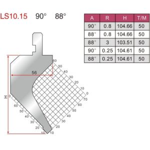 Quality LS10.15 Metallic Punch Press Brake Tooling Bending Dies Mold for sale