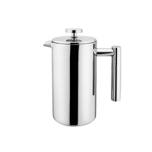 Quality 12 - 51oz Metal French Press Coffee Maker Double Wall Keep Warm Shinny Cafetiere for sale