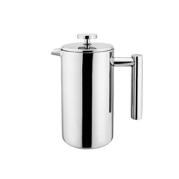 Quality 12 - 51oz Metal French Press Coffee Maker Double Wall Keep Warm Shinny Cafetiere Coffee Filter for sale