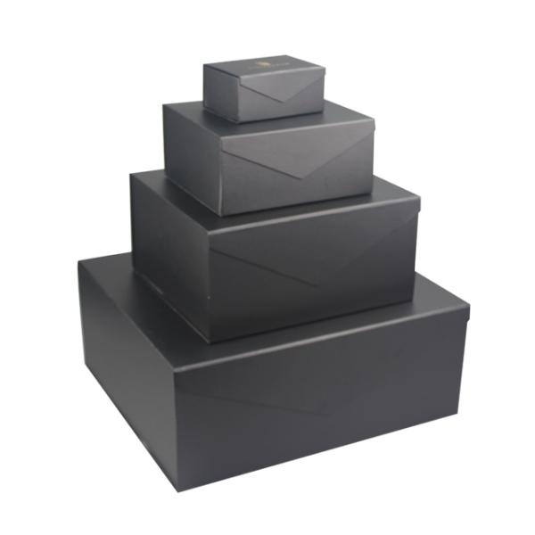 Quality Luxury Matte Black Magnetic Folding Hot Foil Logo Apparel Custom Clothing Boxes for sale