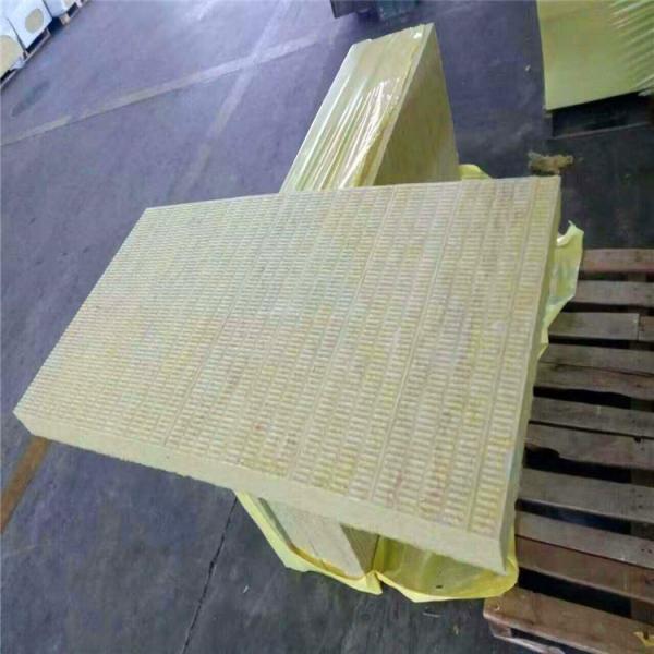 Quality ISO Fireproof Hydrophobic Insulation Rock Wool Board Panels High Density for sale