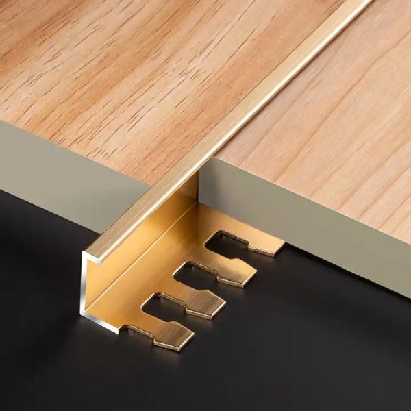 Quality L Shaped Aluminium Tile Strip 12mm Decor Angle Marble Tile Edging Trim for sale