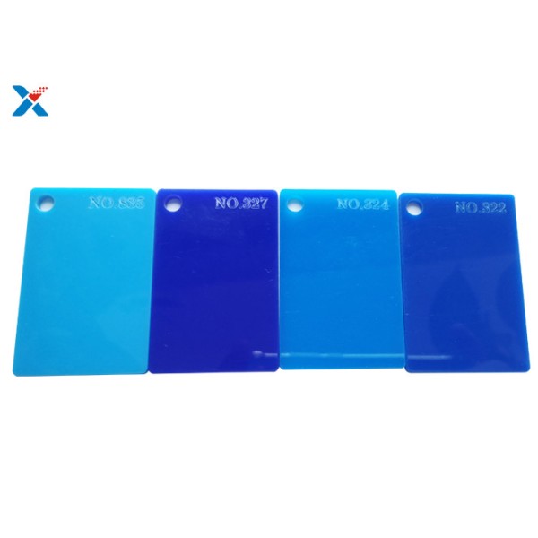 Quality 3mm Large Blue Acrylic Sheets Coloured Roofing Extruded Plastic for sale