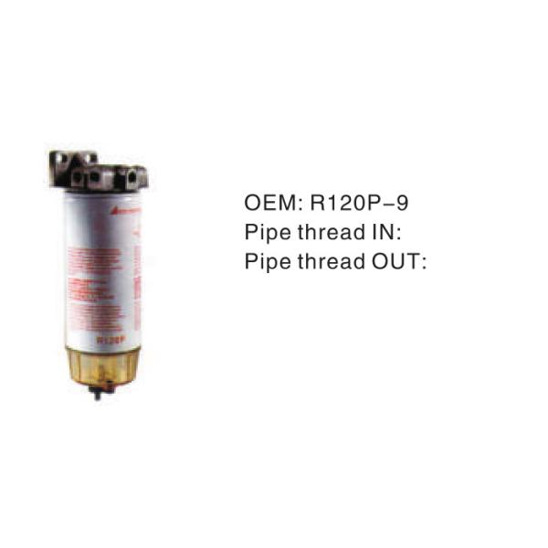 Quality New Condition Diesel Truck Fuel Filter R120P-9 Pipe Paper Fiber Glass Media for sale