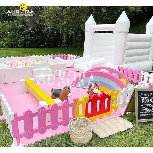 Quality Indoor Playground Inflatable Soft Play Equipment Party White Ball Pit For Kids for sale