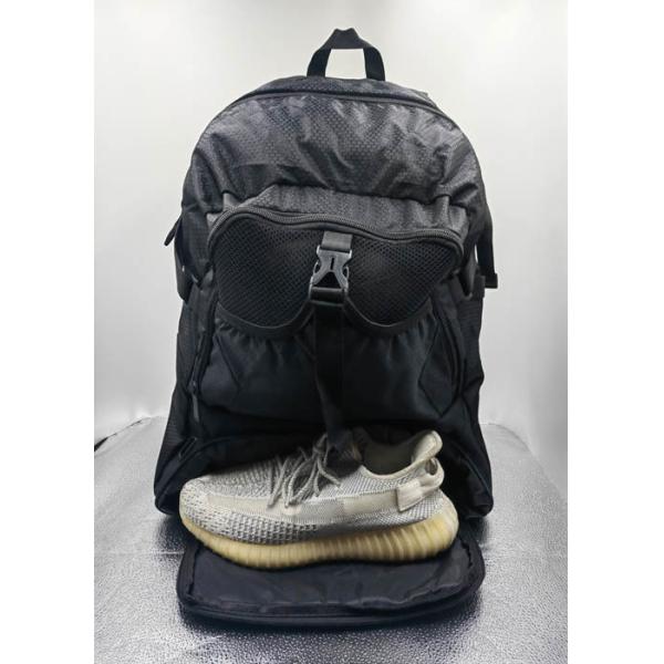 Quality Large Capacity Custom Football Backpack , Black Soccer Backpack With Shoe for sale