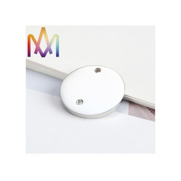 Quality 18mm Diameter Round Disc Charm With Diamond for sale