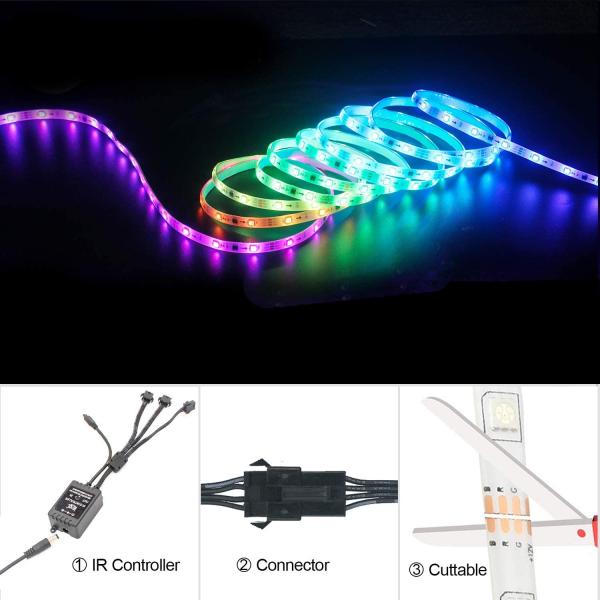 Quality 32 Ft Dimmable Cob LED Strip RGB Strip RF Music Synchronization for sale