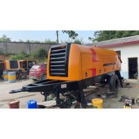 Quality Rexroth Used Concrete Trailer Pump HBT6016C-5D Trailer Mounted Concrete Pump for sale