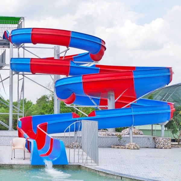 Quality OEM/ODM Open Spiral Water Slide For Outdoor Amusement Park for sale