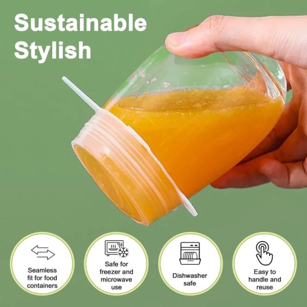 Quality Reusable Silicone Lids Set Stretchable Food Storage Covers for sale