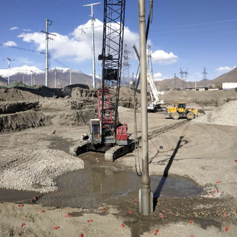 Quality External Diameter 426 mm Electrical Vibration Pile Driver Bottom Feed Vibroflot for sale