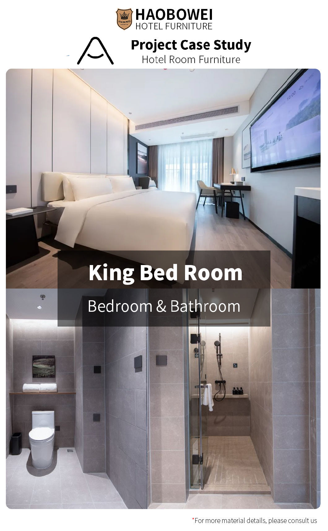 Wholesale Luxury Furniture Standard King Size Double Bedroom Set Three Star Hotel