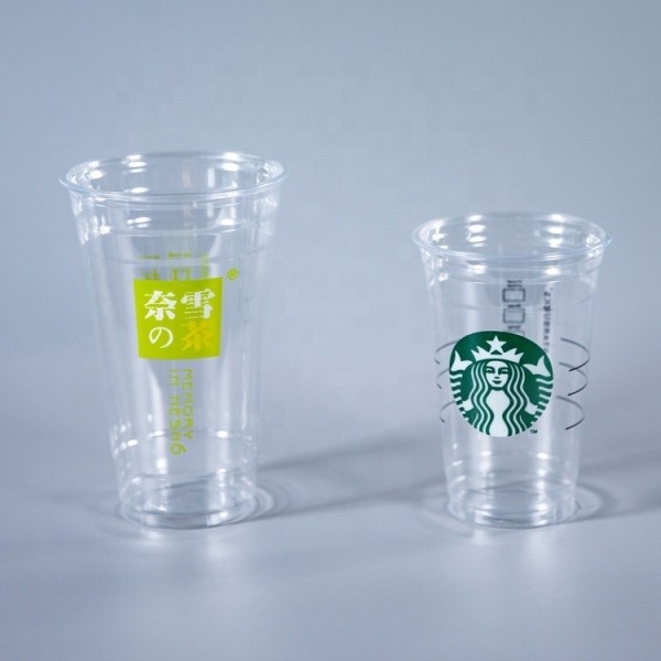 Quality Cold Drink Eco Friendly Biodegradable Compostable Clear PET Disposable PLA Cups for sale