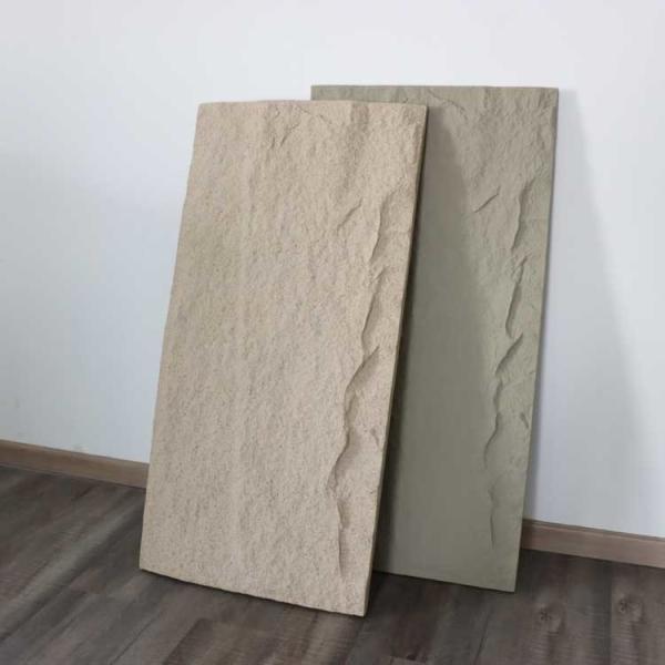 Quality Indoor Luxury PU Faux Stone Wall Panel Waterproof 3D Decorative 100mm for sale