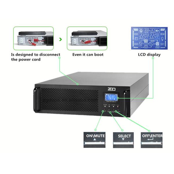 Quality Three Phase 60KW 60KVA Rack Mount UPS Pure Sine Wave Output for sale