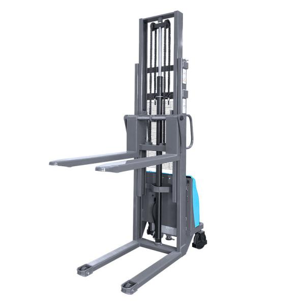 Quality Labor Saving Semi Electric Forklift , Straddle Forklift Stacker 3300lbs for sale