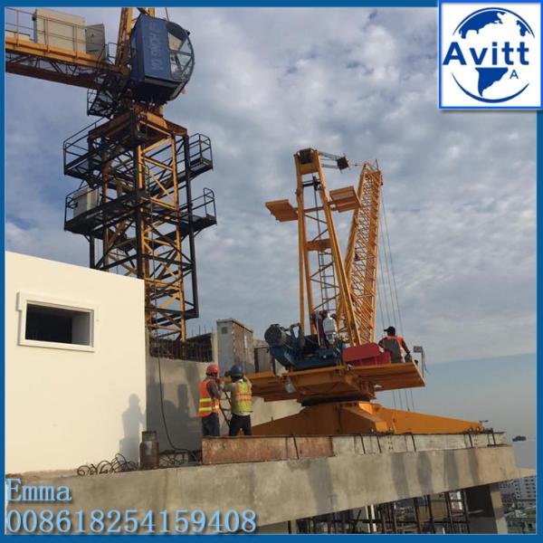 Quality 6 Tons Load derrick boom crane QD2420 24m Arm Length 150m Height for Buildings for sale