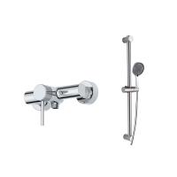 Quality Chrome Brass Single Lever Bath Mixer Tap OEM Wall Mounted for sale