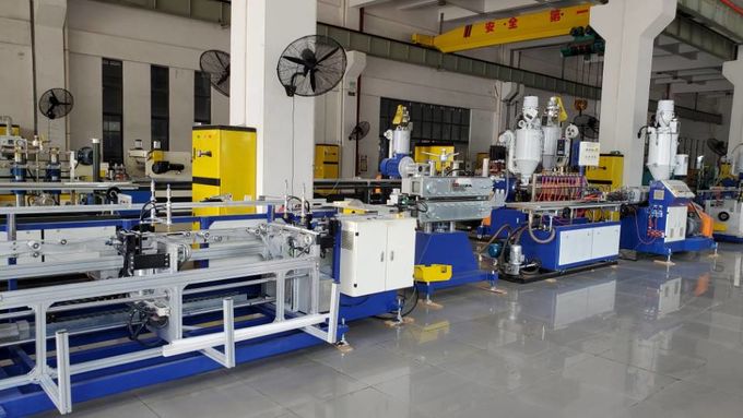High Speed Double Colors PC LED Tube Light Housing Extrusion Machine , 4-6m/min , Online Punching