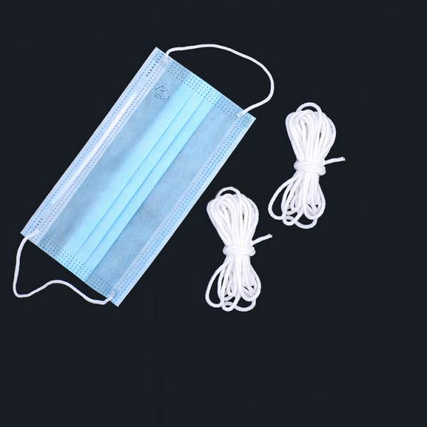 Quality 3mm Elastic Cord Round Flat Spandex Earloop for Mask for sale