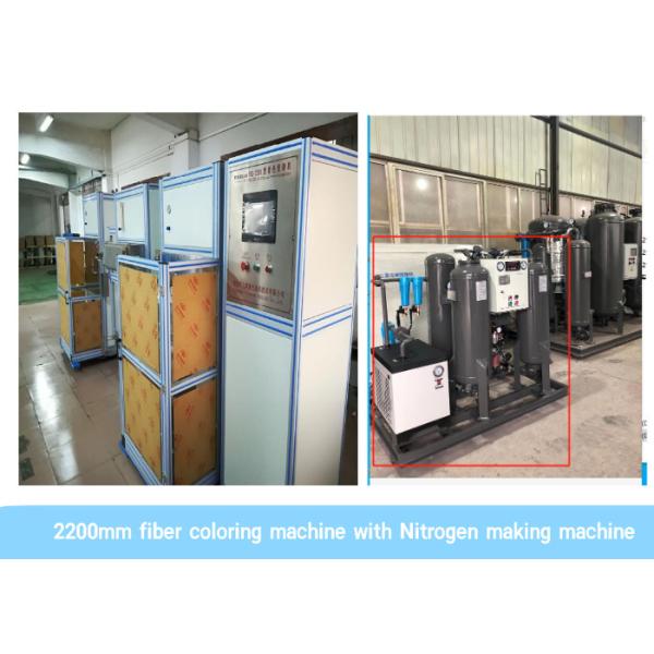 Quality Automatic Siemens PLC 2200m/Min Fiber Coloring Machine With Double UV Curing for sale
