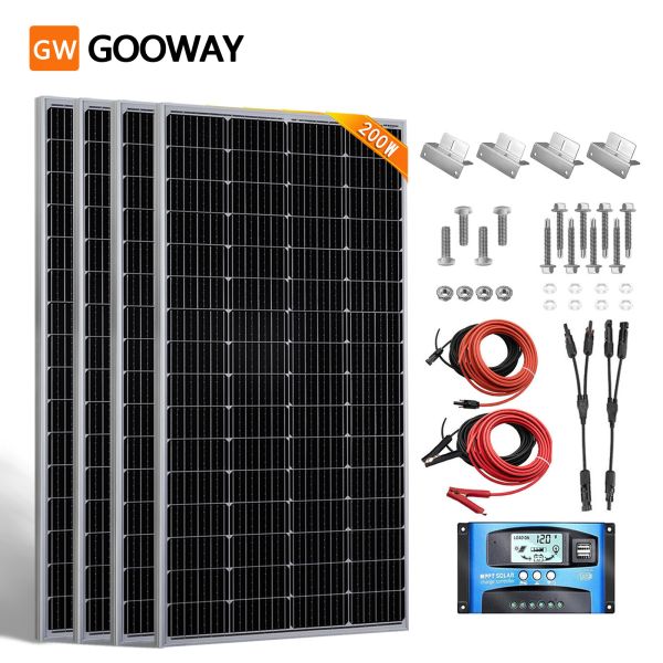 Quality 200w Solar Panel Kit 12v Battery Charger 60a Controller Rv Camper Boat Caravan for sale